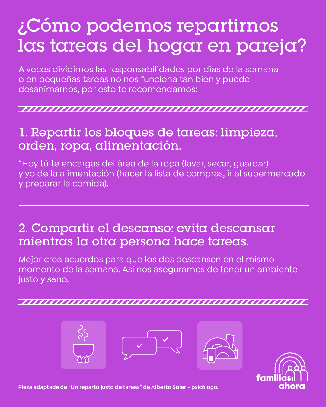 ¿Cómo podemos repartirnos las tareas del hogar en pareja? - Familias: Ahora